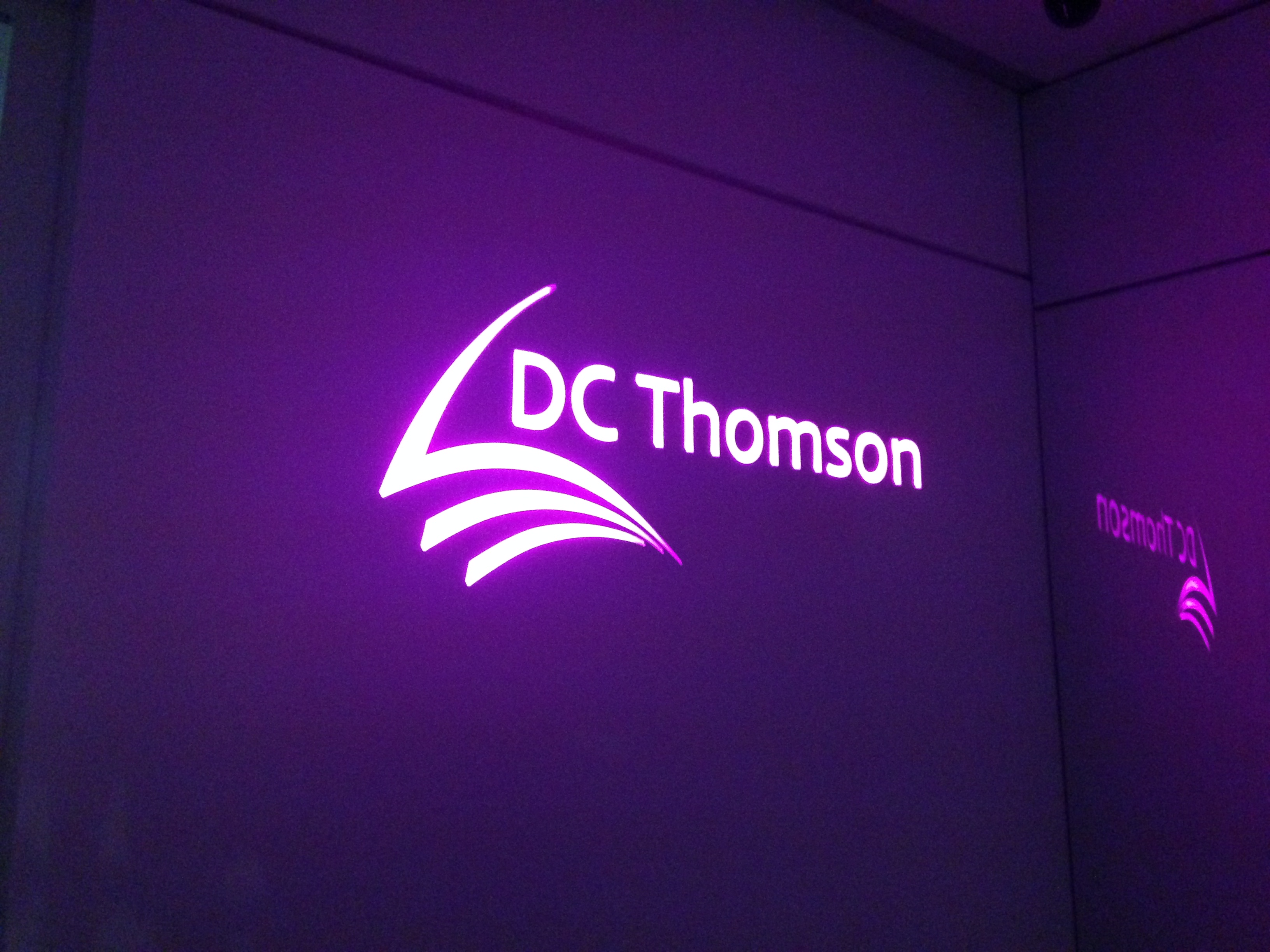 Colour Changing RGB LED Reception Sign (DC Thomson) - Action Signs