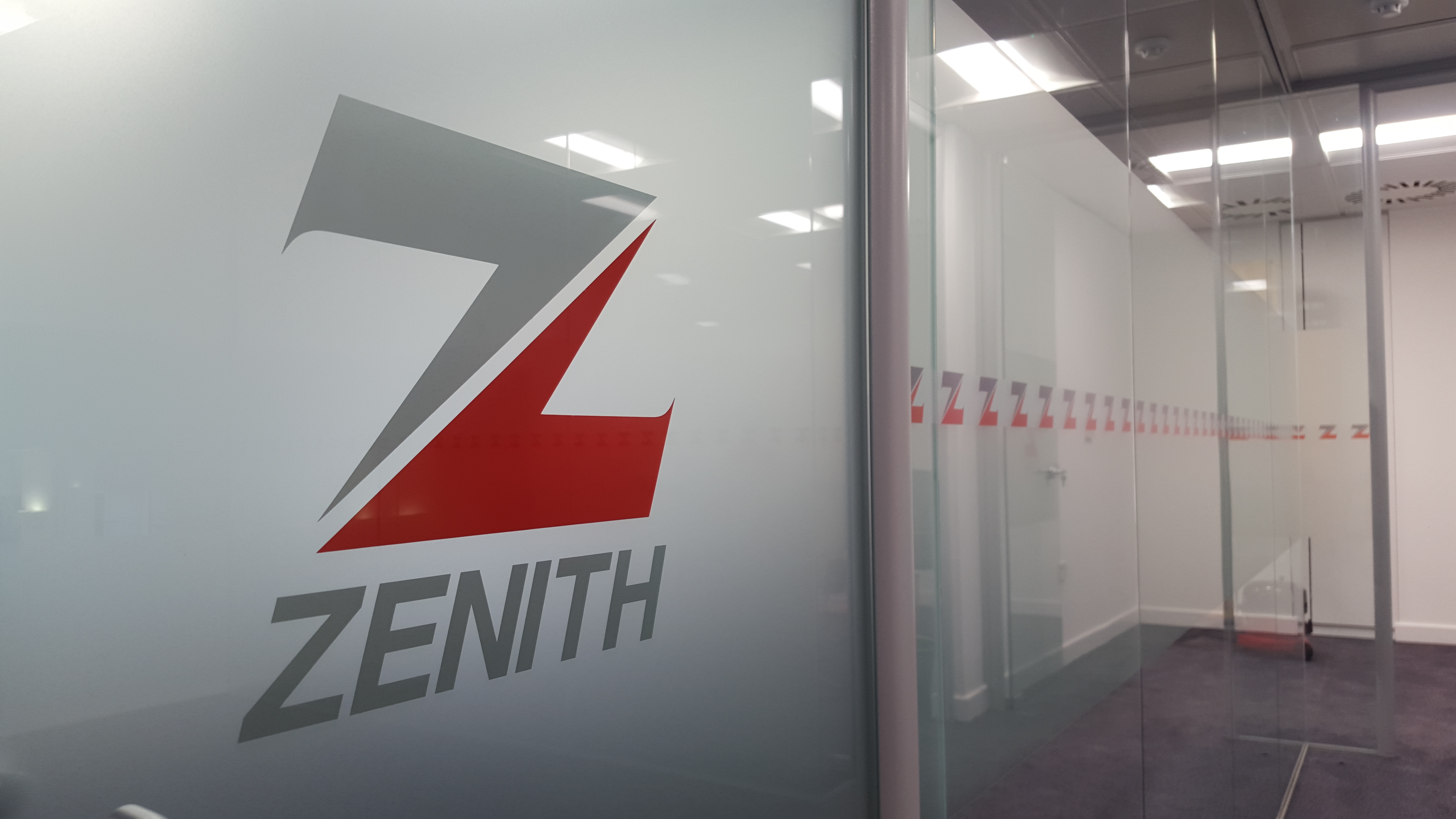 Glass Partition Frosting and Logos